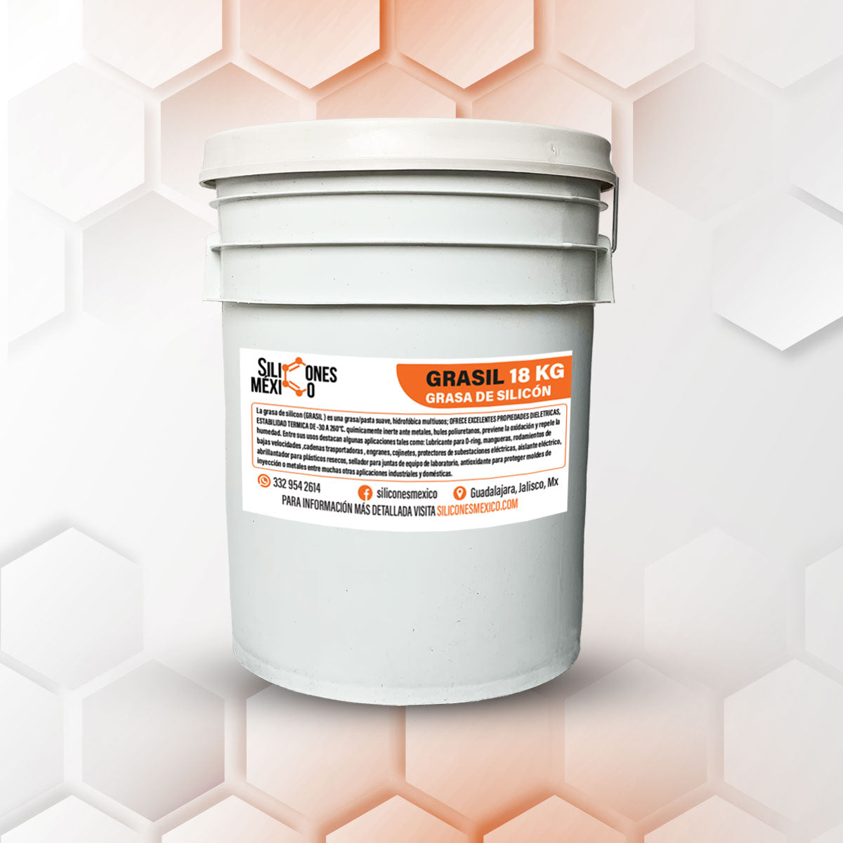 Grasil (Grasa de Silicón) 18 Kg - Siliconesmexico